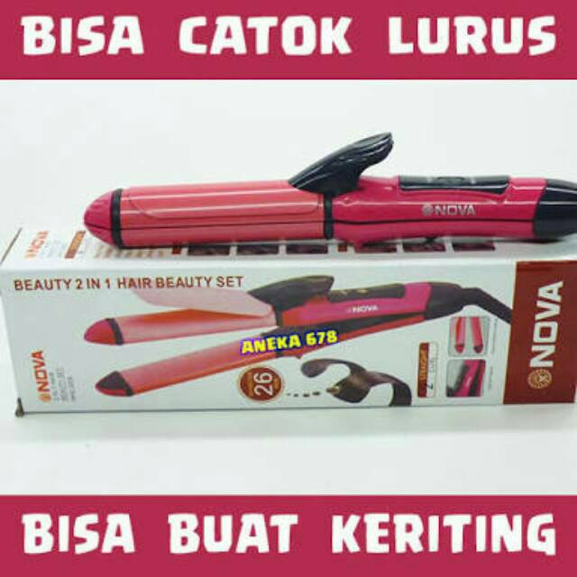 Jual CS1-Catok Nova /INOVA 2in1 Catokan Rambut 2 in 1 Hair Lurus alat Keriting Professional ...