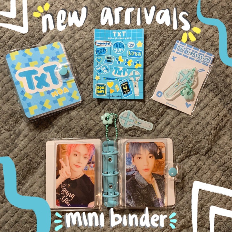 Jual TXT Mini Binder photocard collect book deco stickers keychain pvc ...