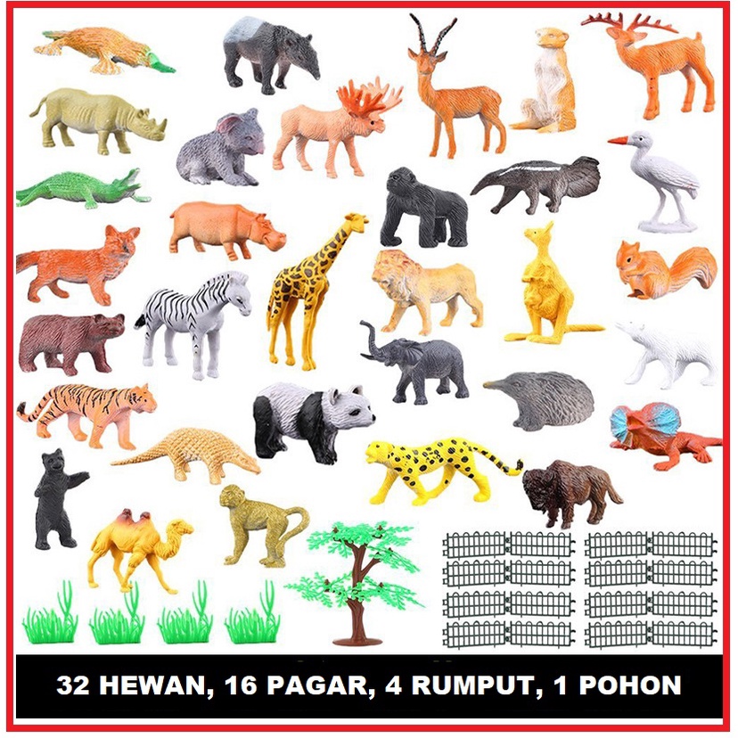 Jual MAINAN ANAK EDUKASI BELAJAR PENGETAHUAN ALAM HUTAN MENGENAL HEWAN ...