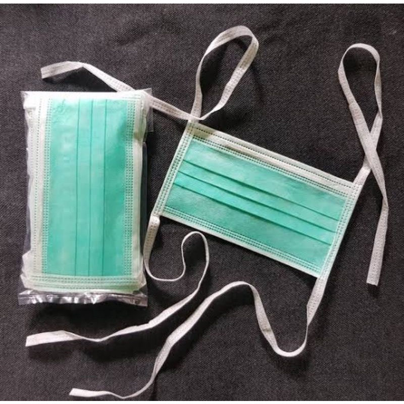 Jual Masker Bedah Tali Panjang Masker 3ply (5pcs) | Shopee Indonesia