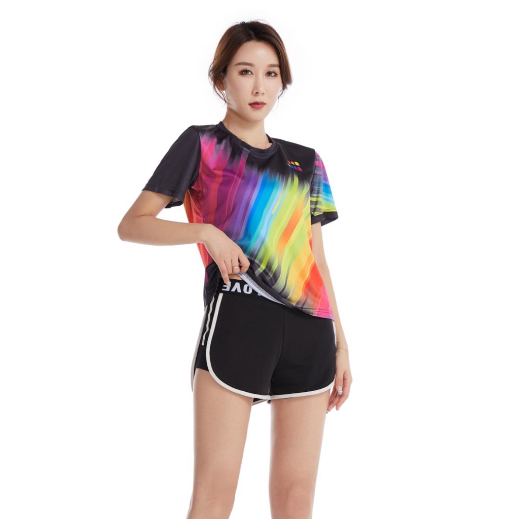 Jual Baju Olahraga Wanita Atasan Olahraga Wanita Lengan Pendek YF038 | Shopee Indonesia