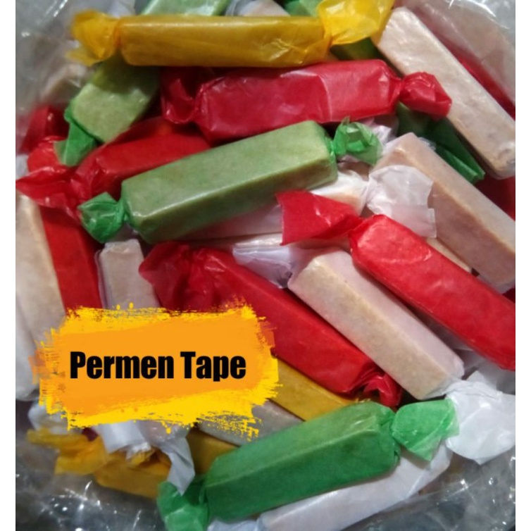 Jual permen tape jadul permen enak lezat jajanan viral isi toples ...
