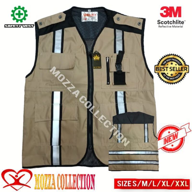 Jual ROMPI SAFETY 3M SCOTLIGHT TASLAN WATER PROOF CREAM HITAM-SAFETY ...