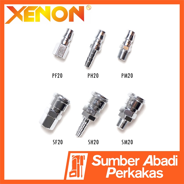 Jual Quick Coupler Plug Sambungan Selang Angin Kompresor Nepel Kopler PF20 PH20 PM20 SF20 SH20 ...