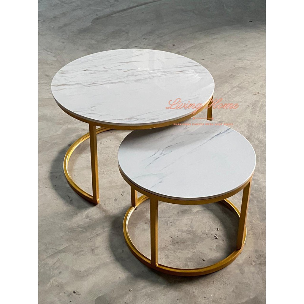 Jual Meja Tamu Granit Set isi 2 Bulat Meja Kopi Samping Teras Outdoor ...
