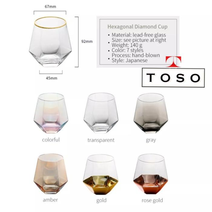 Jual GELAS MINUM KACA CRYSTAL GEOMETRY DIAMOND KOPI WINE WHISKEY GLASS Bisa COD | Shopee Indonesia