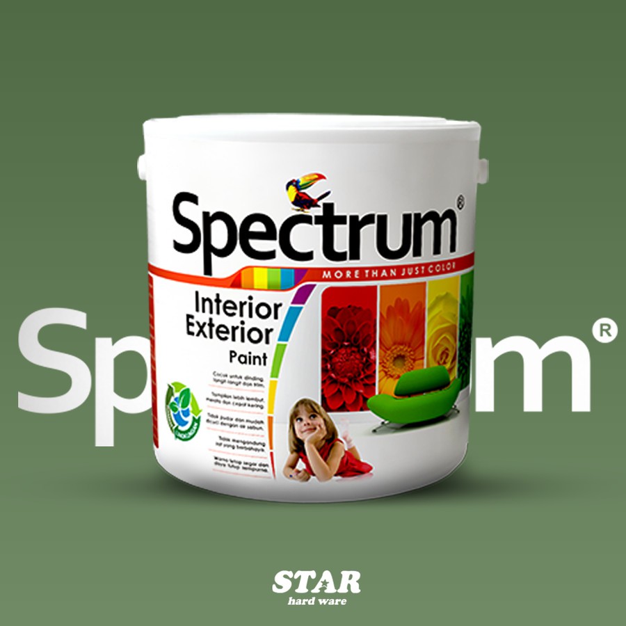 Jual Spectrum Cat Tembok Warna HIJAU Spesial Galon 6 Kg Interior ...