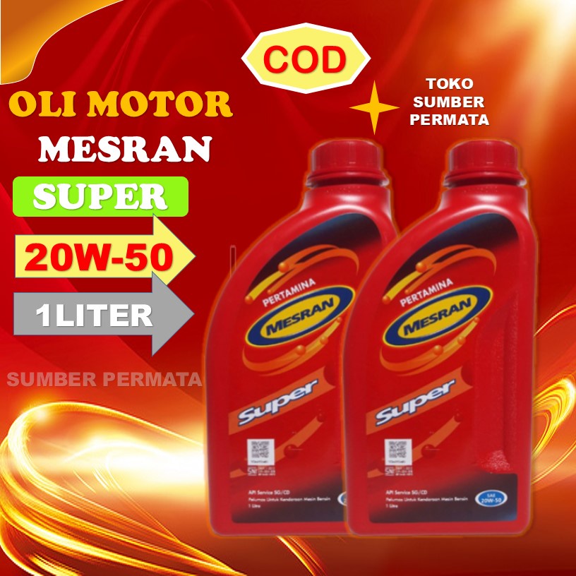Jual Oli Motor Mesran Super 1 Liter Dan 800ml Mesin Bebek Pertamina Oil ...