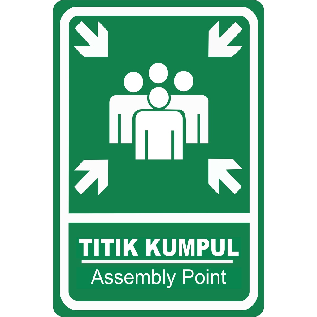 Jual Rambu K3 Jalur Evakuasi, Tanda Titik Kumpul, Assembly Point | Shopee Indonesia