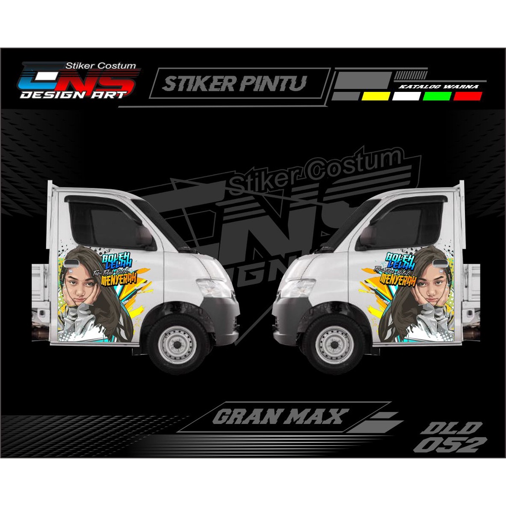 Jual Sticker Stiker Pintu Mobil Pick Up Daihatsu Gran Max Granmax ...