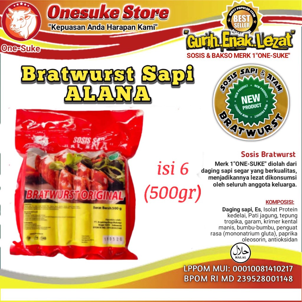 Jual SOSIS SAPI ALANA Rasa ORIGINAL 6pcs | Shopee Indonesia