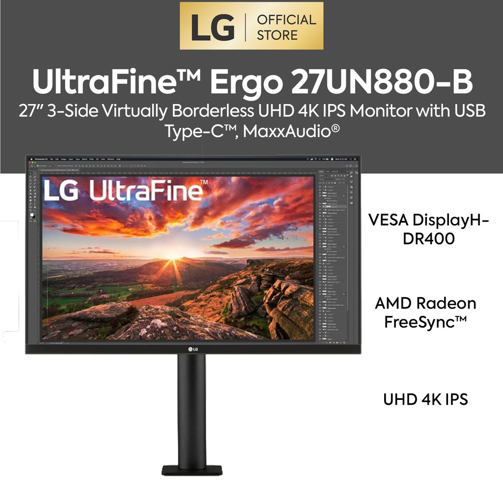 Jual LG UltraFine™ 27UN880-B 27" UHD 4K IPS Monitor USB C sRGB 99% ...