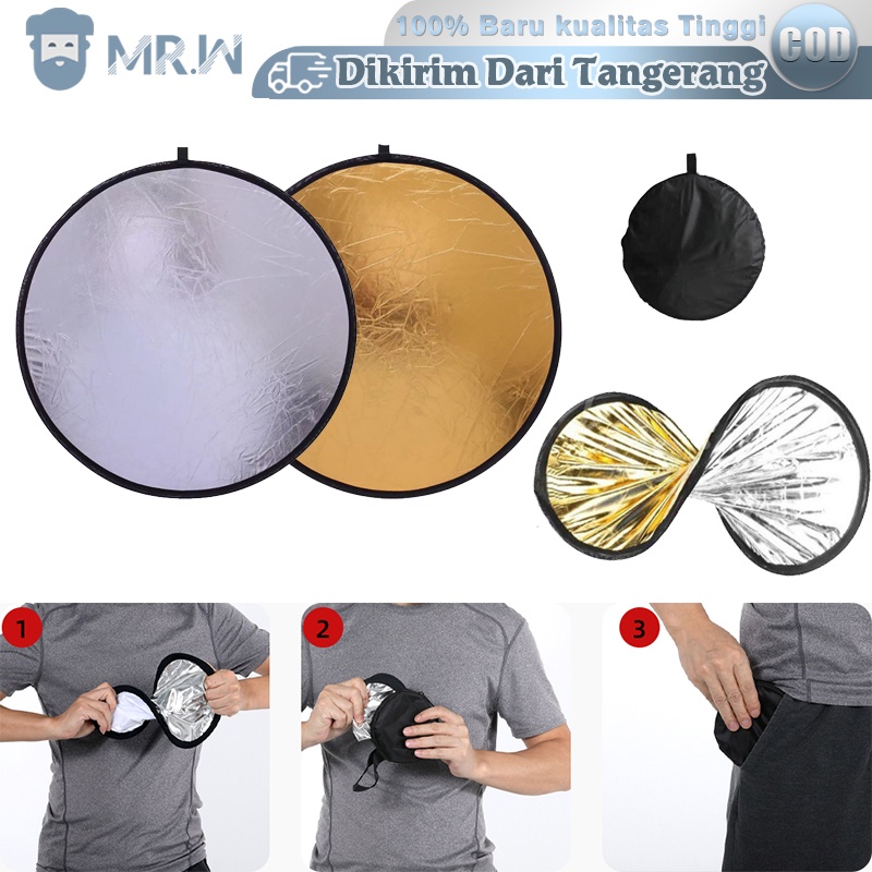 Jual Reflector Fotografi 2in1 Reflektor Fotografi 30cm Reflektor Cahaya ...