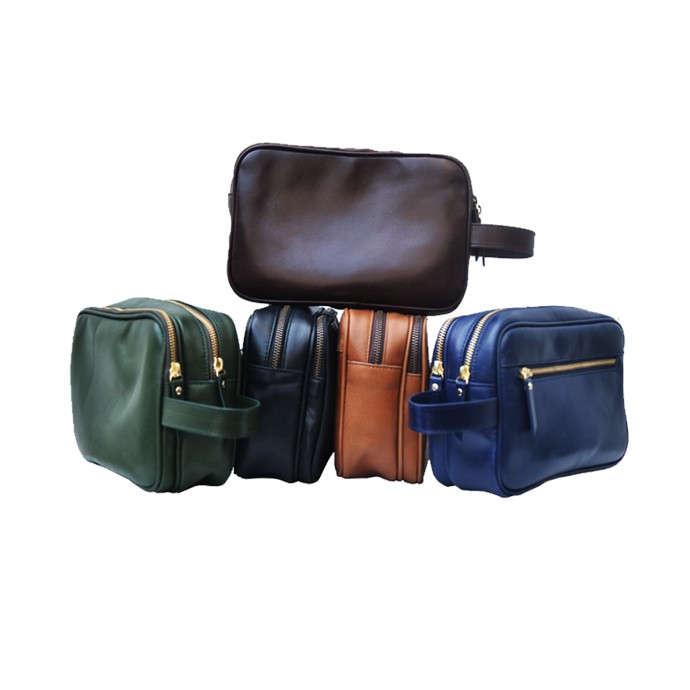 Jual GK Janu Double Pouch - Pouch Kulit Asli Pria / Doppkit Kulit Pria ...