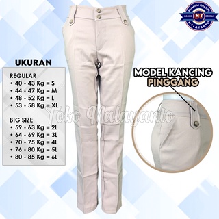 Jual Celana Panjang Wanita Polos Pakaian Kerja Formal Kantoran Clana ...