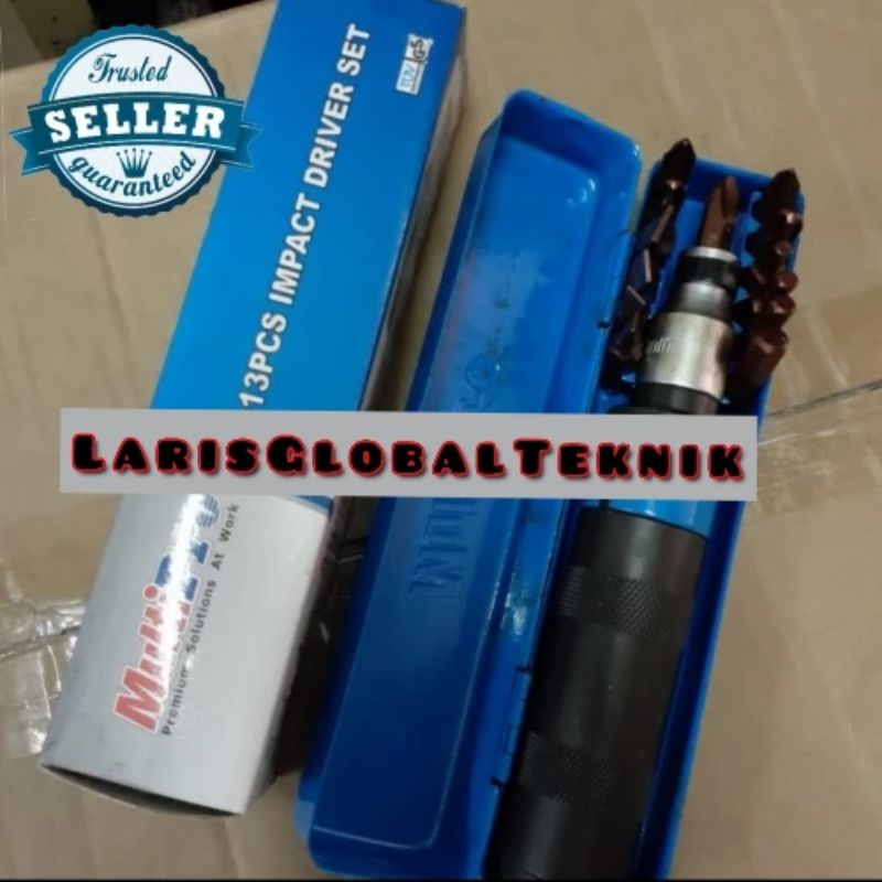 Jual Obeng ketok set 13 pcs multipro impact driver set 13pcs murah ...