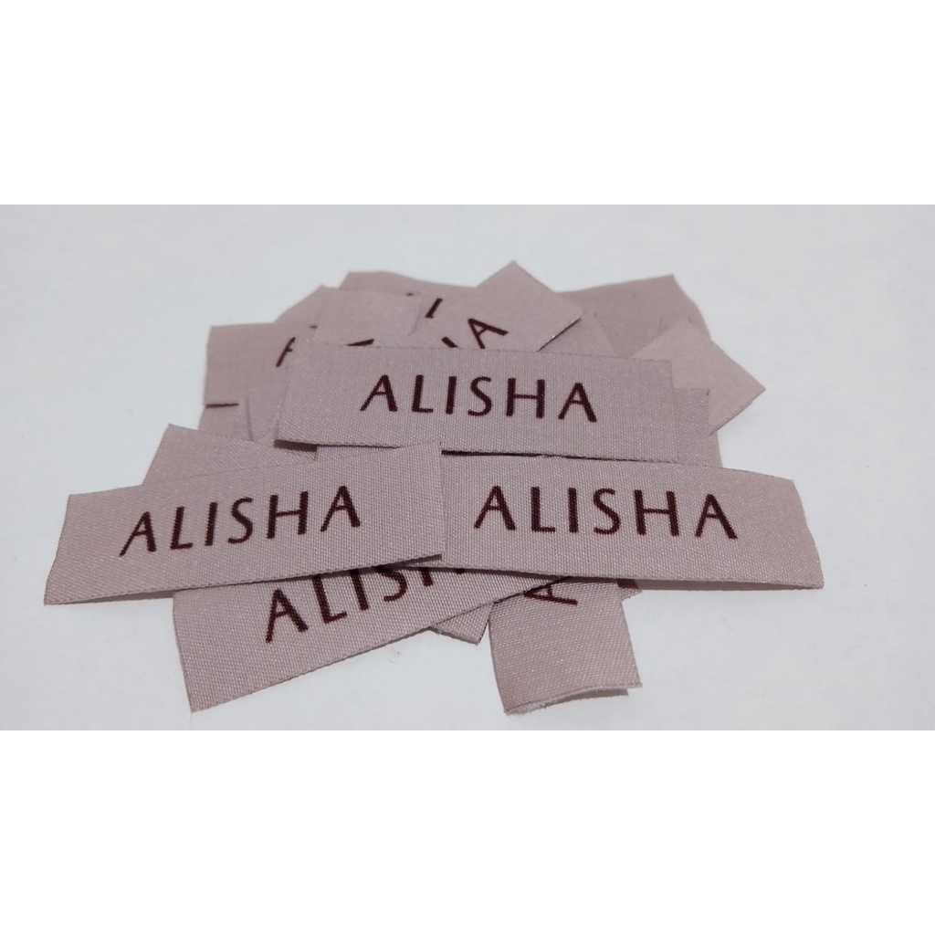Jual 100 PCS Label Woven Double Sided Printing | Shopee Indonesia
