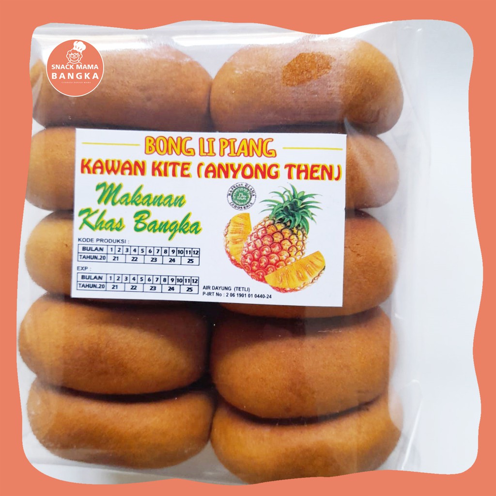 Jual KUE PIA NANAS KHAS BANGKA - BONG LI PIANG (isi10) | Shopee Indonesia