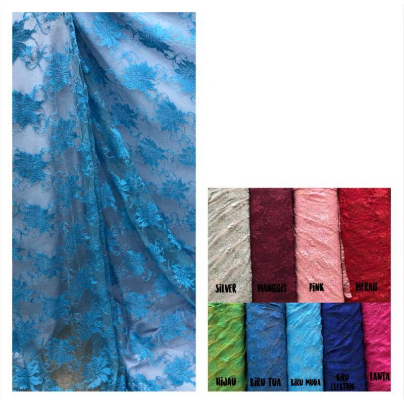 Jual [PRIANCA] Brokat lace renda | Harga ½ meter = 50 cm (Bahan Dress ...