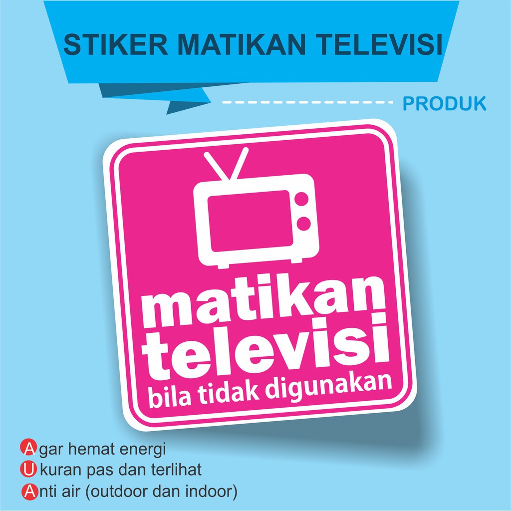 Jual STIKER Warning MATIKAN TELEVISI | Shopee Indonesia
