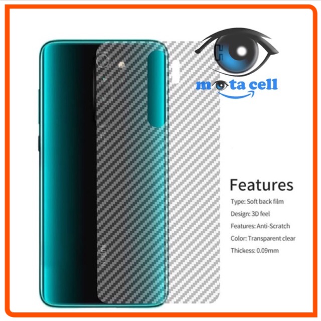 Jual XIAOMI REDMI NOTE 8 PRO SKIN/GARSKIN/STICKER/ANTI GORES CARBON ...