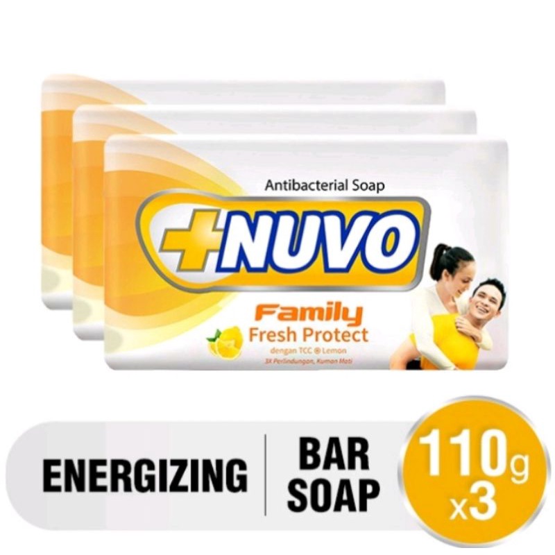 Jual Nuvo Bar Soap Sabun Mandi Batang 110g isi 3 | Shopee Indonesia