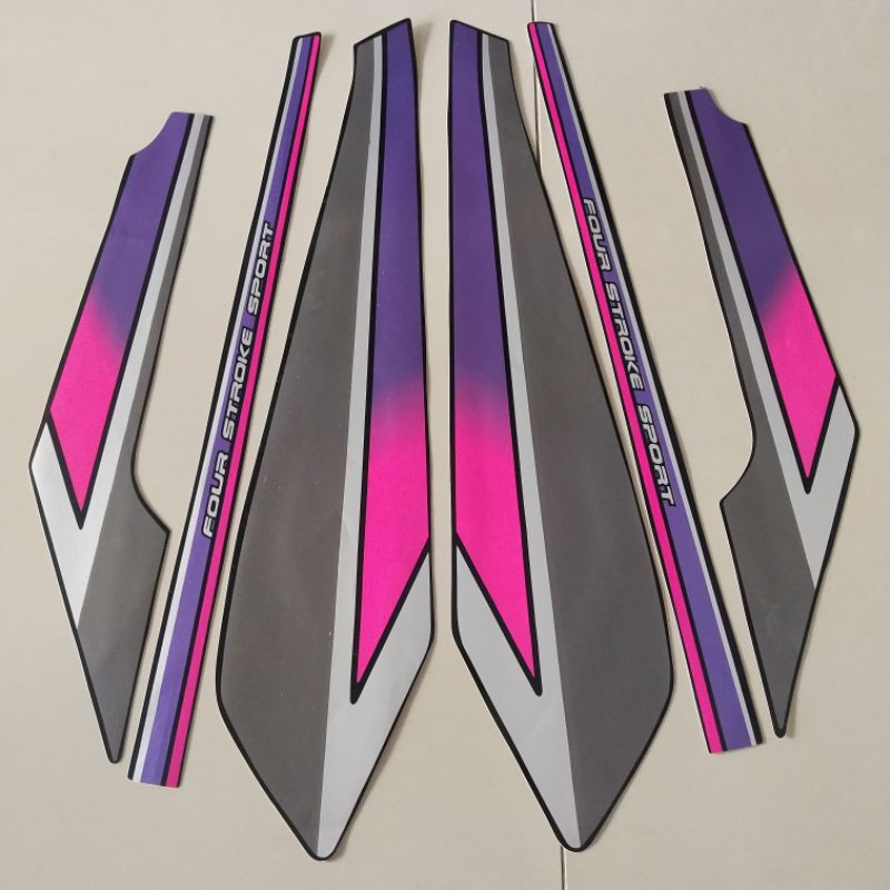 Jual Striping Honda Gl pro Glpro 1992 1993 hitam lis pink list body ...