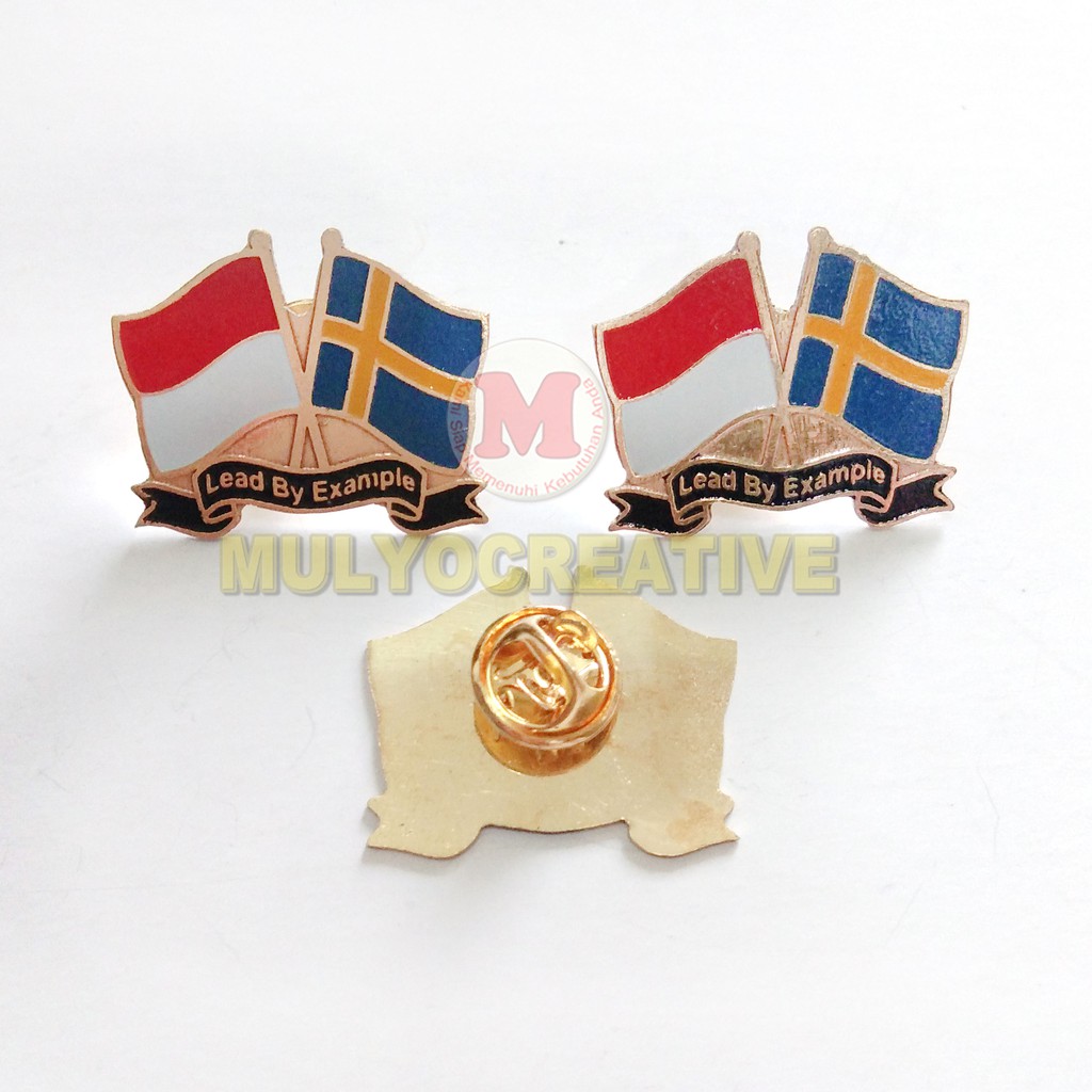 Jual Flag Pin Swedia Indonesia - Pin Bendera Negara Lead By Example ...