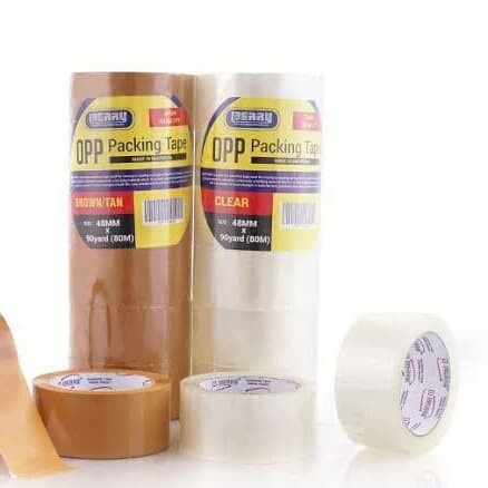 Jual Lakban Coklat Bening Berry Tape / Plakban Isolasi Solatip 2 yard 48 mm | Shopee Indonesia