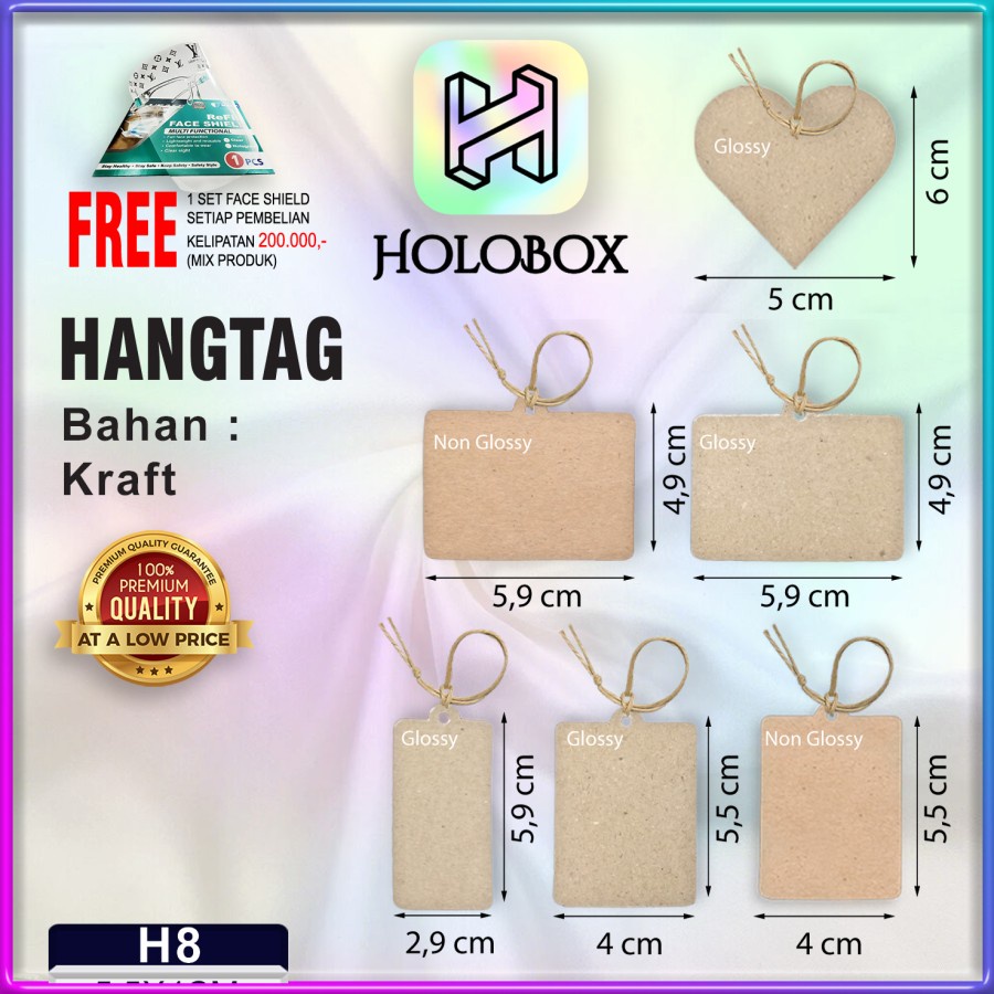 Jual Hang Tag Label Kertas Polos Kraft | H8 | Shopee Indonesia