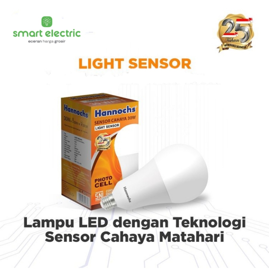Jual Hannochs Lampu Light Sensor LED Otomatis Bohlam Sensor Cahaya ...