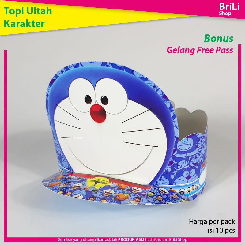 Jual Topi Ulang Tahun Anak Karakter Doraemon Pesta Ultah Doremon ...