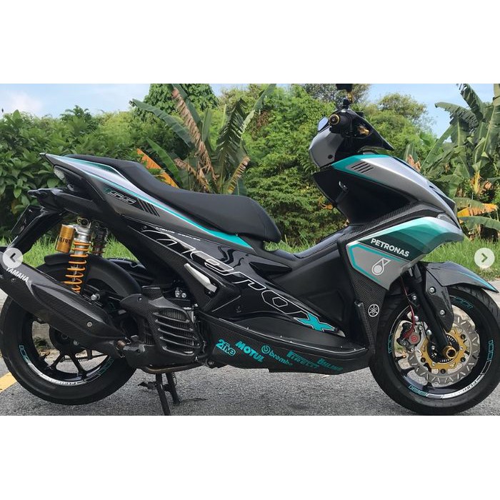 Jual decal aerox petronas silver / sticker full body /aerox 155 custom ...