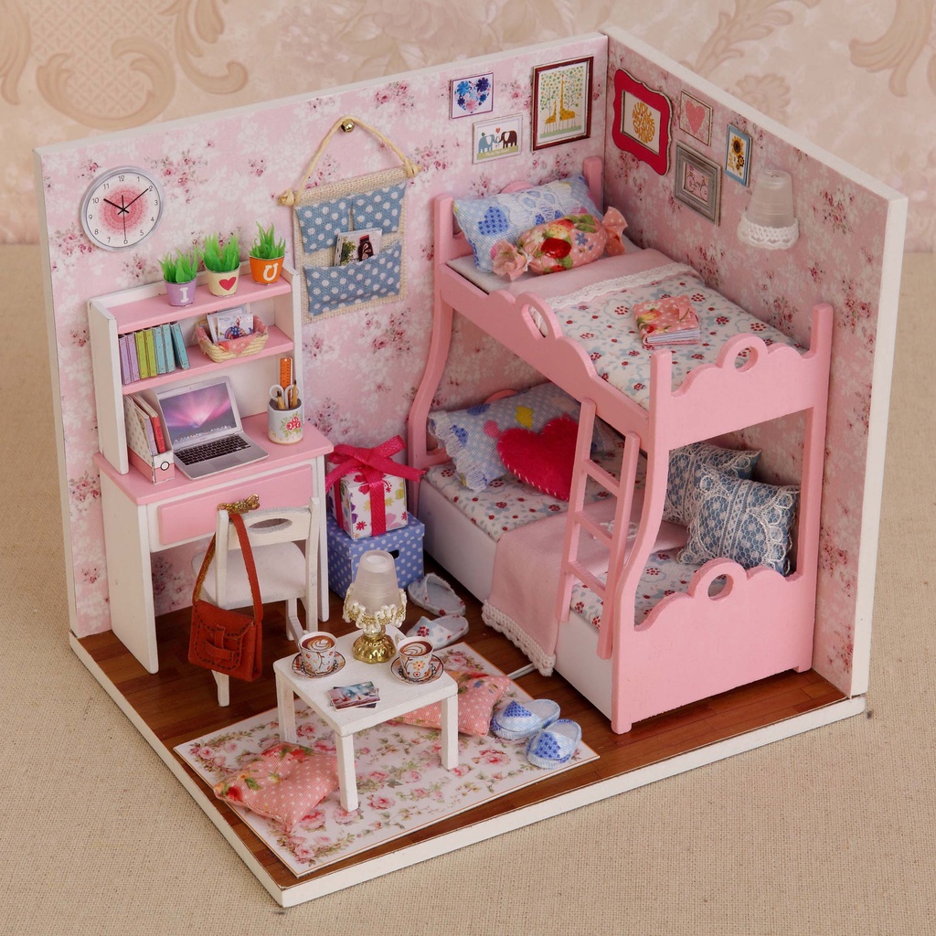 Jual DIY Miniatur Rumah DIY Rumah Boneka Cute Room Doll House | Shopee ...