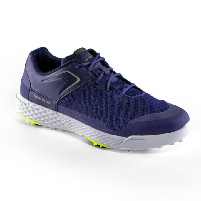 Jual Sepatu Golf Pria MEN GOLF SHOES DRY GRIP Inesis BLUE NAVY | Shopee ...
