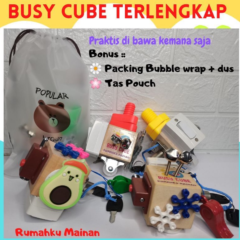 Jual Kubus Mainan Busy Cube Montessori anak | Shopee Indonesia