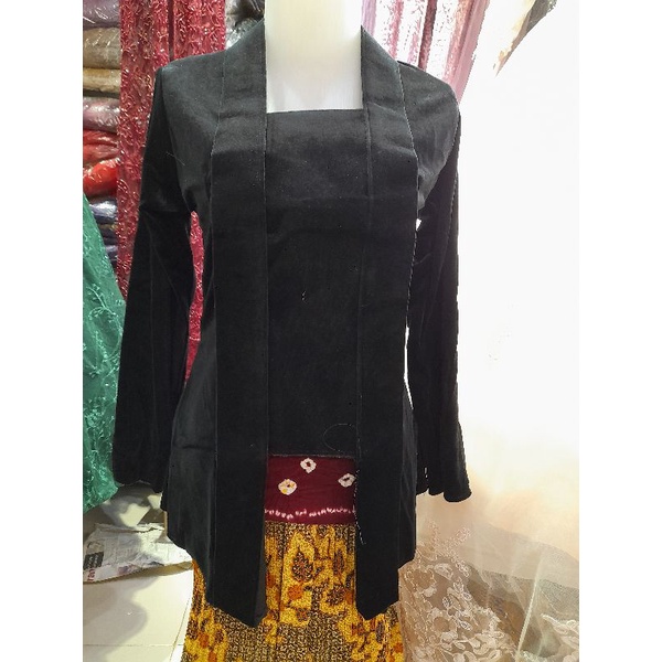 Jual kebaya bludru polos kutu baru standar | Shopee Indonesia