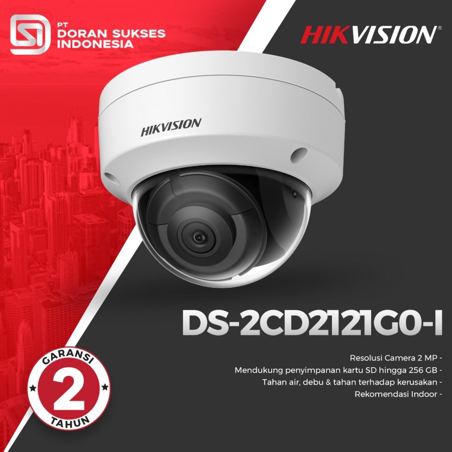 Jual Camera CCTV Indoor Hikvision 2MP DS-2CD2121G0-I - Original | Shopee Indonesia