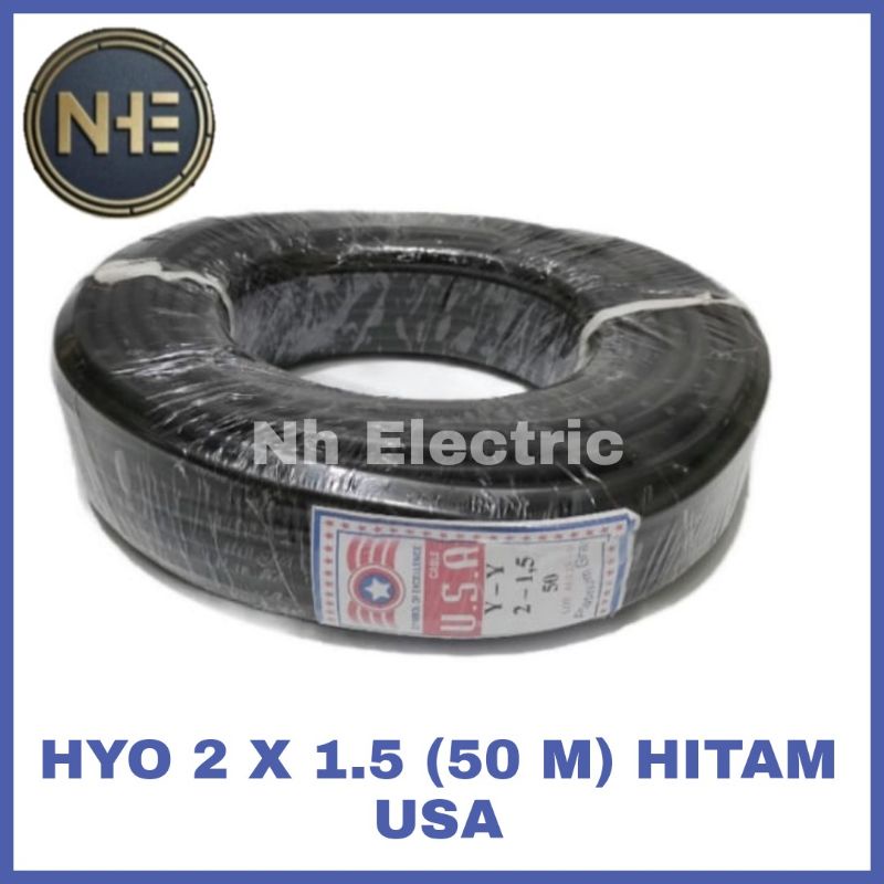 Jual Kabel Listrik Hyo 2x1,5mm Hitam 50 Meter Usa - Kabel Serabut Hyo 2x1.5mm 50M Black Usa ...