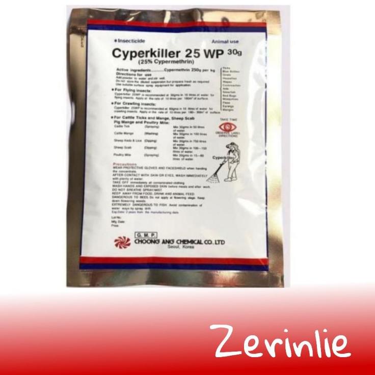 Jual Terjangkau Cyperkiller 25 WP 30 gram / obat pembasmi kutu hewan ...