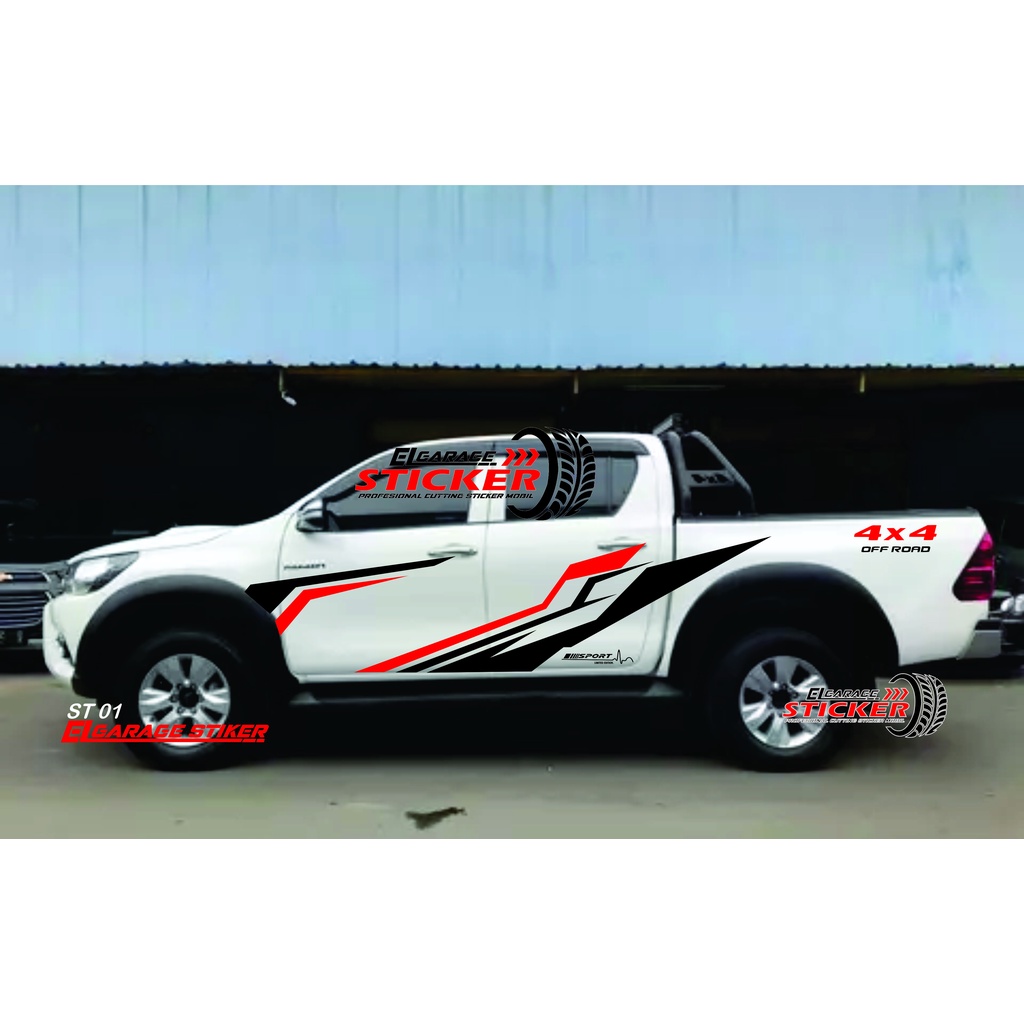 Jual Stiker mobil hilux cutting sticker mobil hilux strada triton dll ...