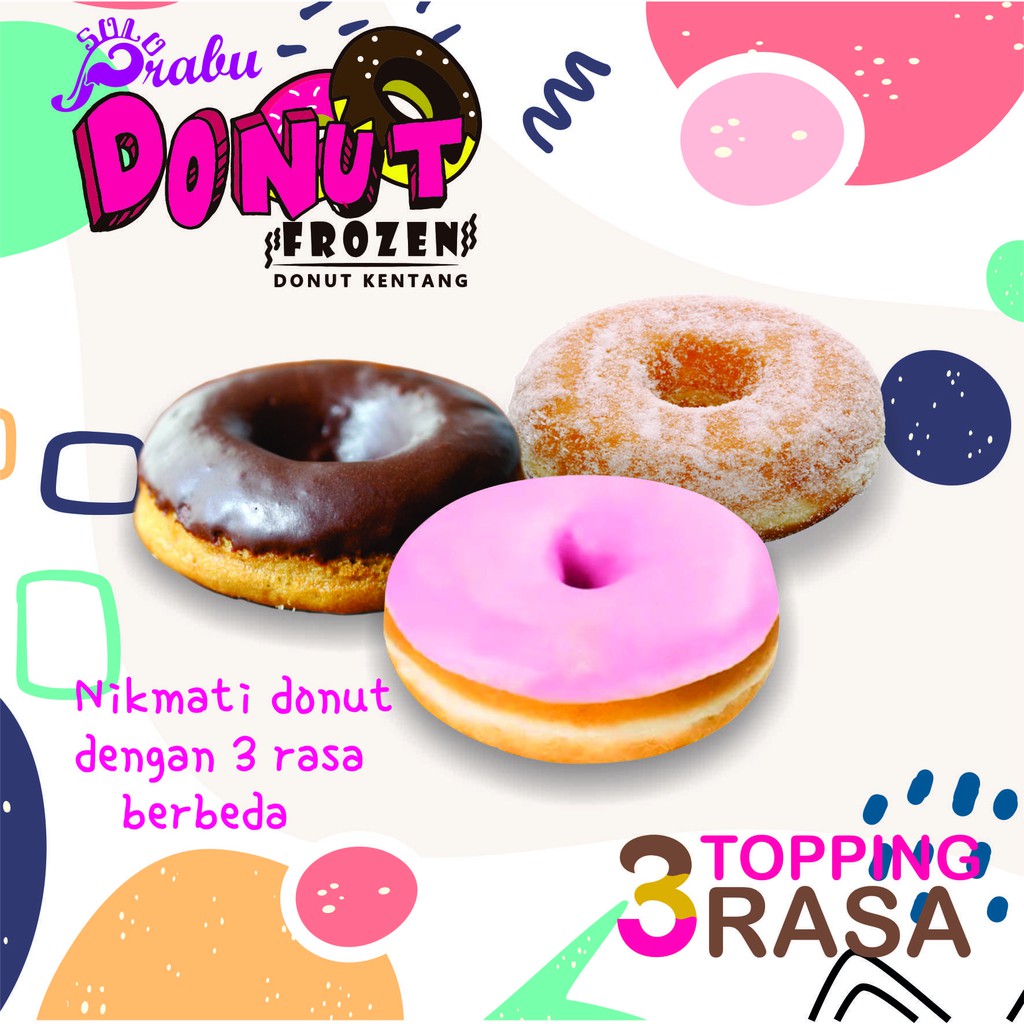Jual DONAT KENTANG FROZEN DONUT PREMIUM 3 TOPING KHAS SOLO HALAL ...
