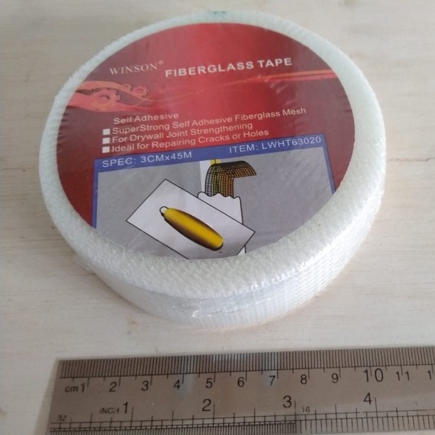 Jual Lem Plafon / Fiber Glass 1"/LEM FIBER TAPE 1"/LAKBAN GYPSUM LEM ...