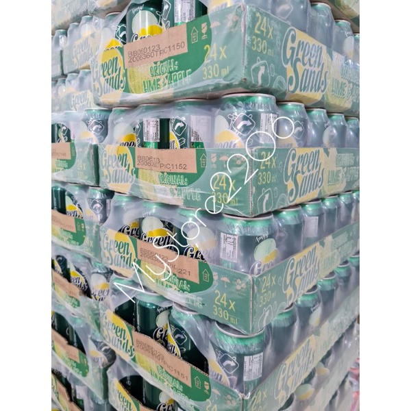Jual Minuman Kaleng Green Sands Original Lime & Apple 1 dus (330ml x 24 ...