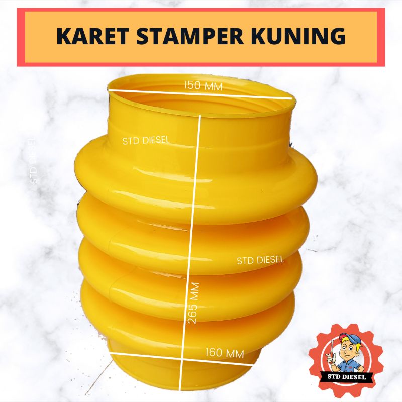 Jual KARET STAMPER KUDA BELLOW 15 16 CM WARNA KUNING TEBAL KUAT MTR80 ...