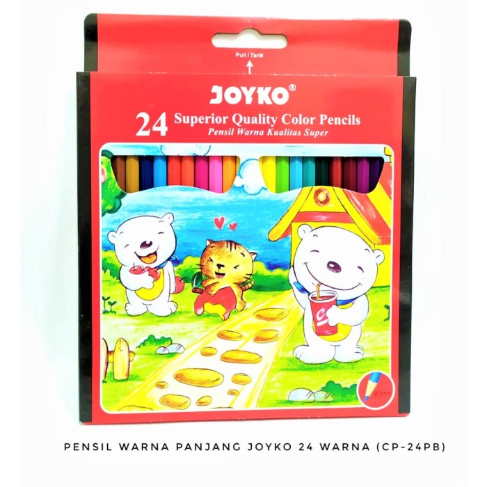 Jual PENSIL WARNA JOYKO ISI 24 WARNA/PENSIL JOYKO | Shopee Indonesia