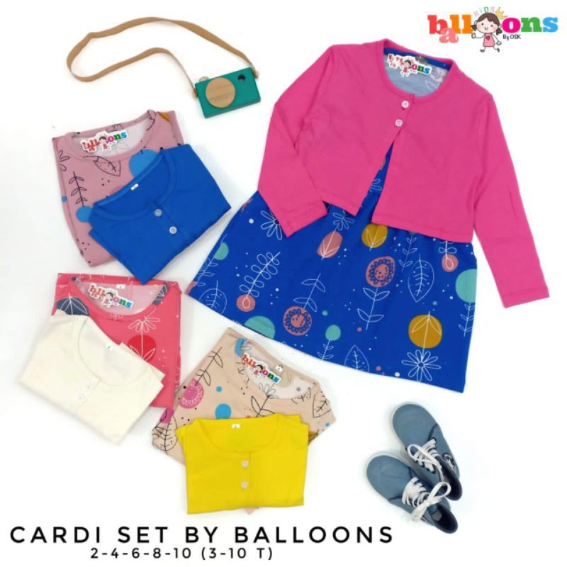 Jual [COD] Cardi Set Anak 2-8tahun | cardi set by ballons 2-8tahun ...