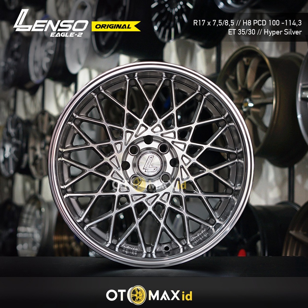 Jual Velg Mobil Lenso Eagle-2 Original Ring 17 Hyper Silver | Shopee Indonesia