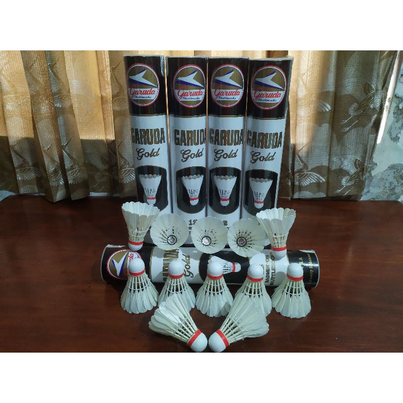 Jual Shuttlecock Cock Kok Badminton Bulutangkis Garuda Gold Putih isi ...
