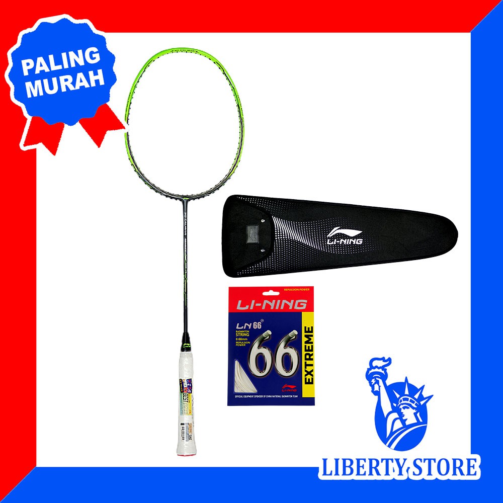 Jual Raket Badminton ORIGINAL LINING 3D CALIBAR 300 COMBAT + Tas ...